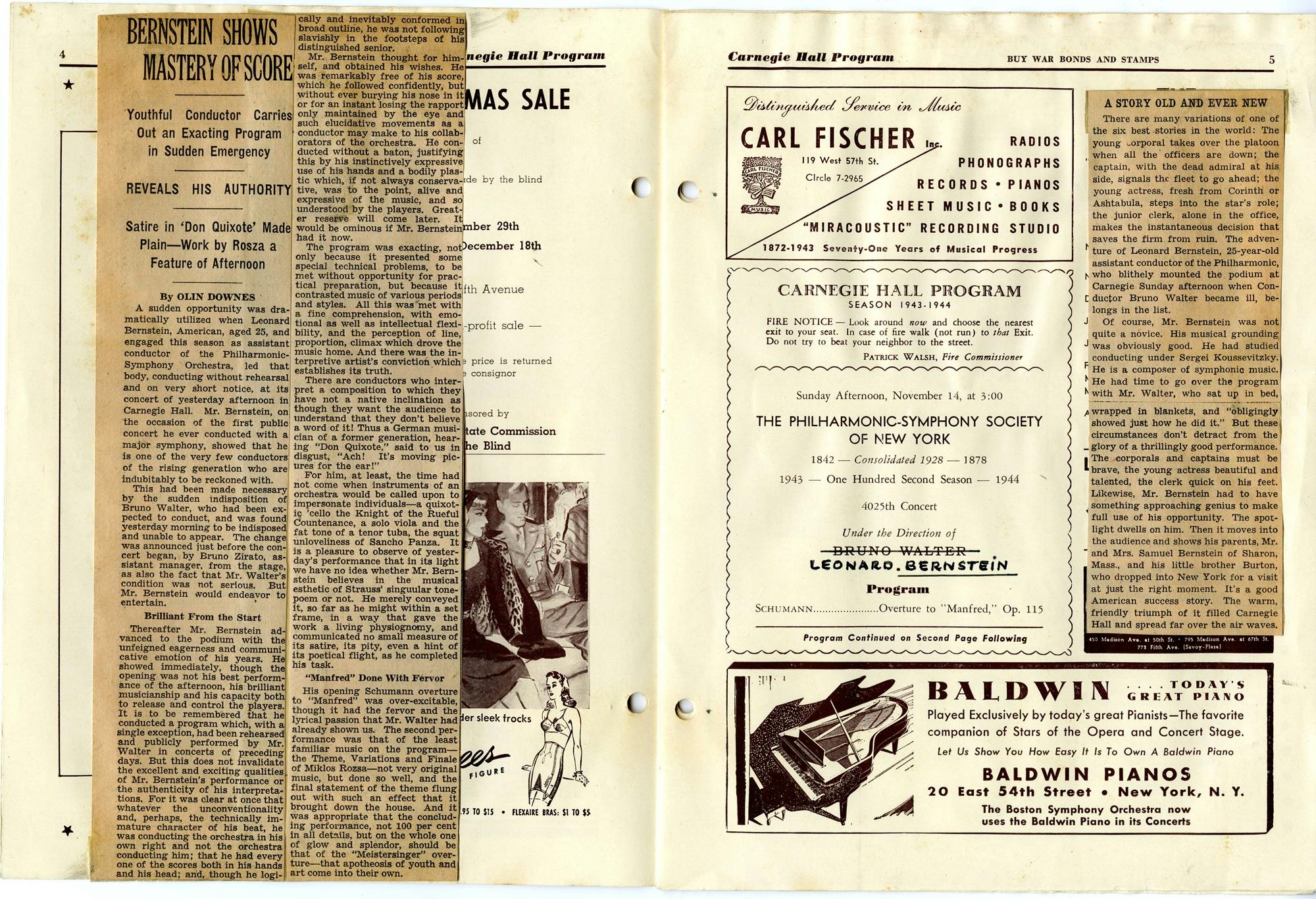 Leonard Bernstein’s Carnegie Hall Debut | Carnegie Hall